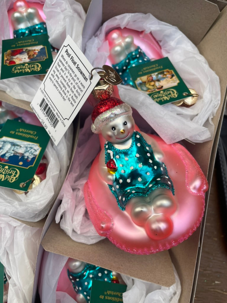 Pool Float Snowman Old World Christmas Ornament – The Summit All ...